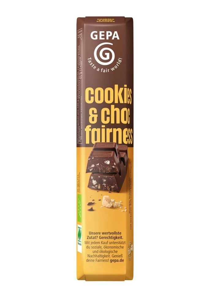Батончик GEPA Cookies And Choc Fairness темний шоколад з печивом ...